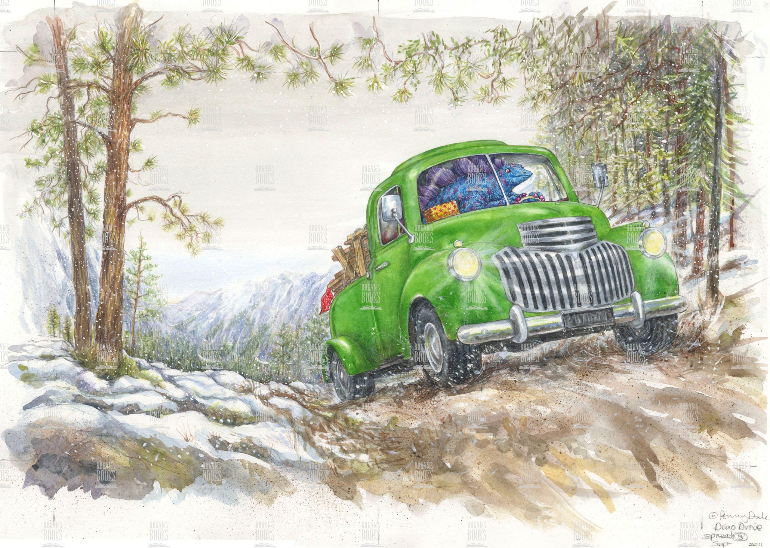 Penny Dale - Blue dinosaur climbing up the mountain - Children's Book ...