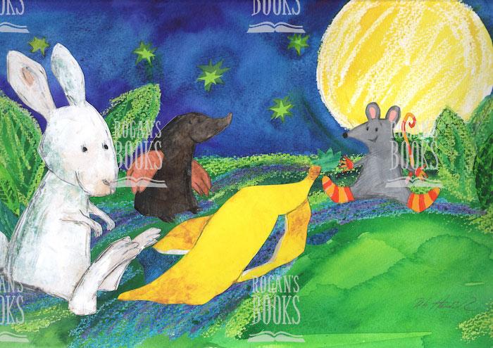 Petr Horacek - Mouse, moon, rabbit, mole & banana - Children's Book ...
