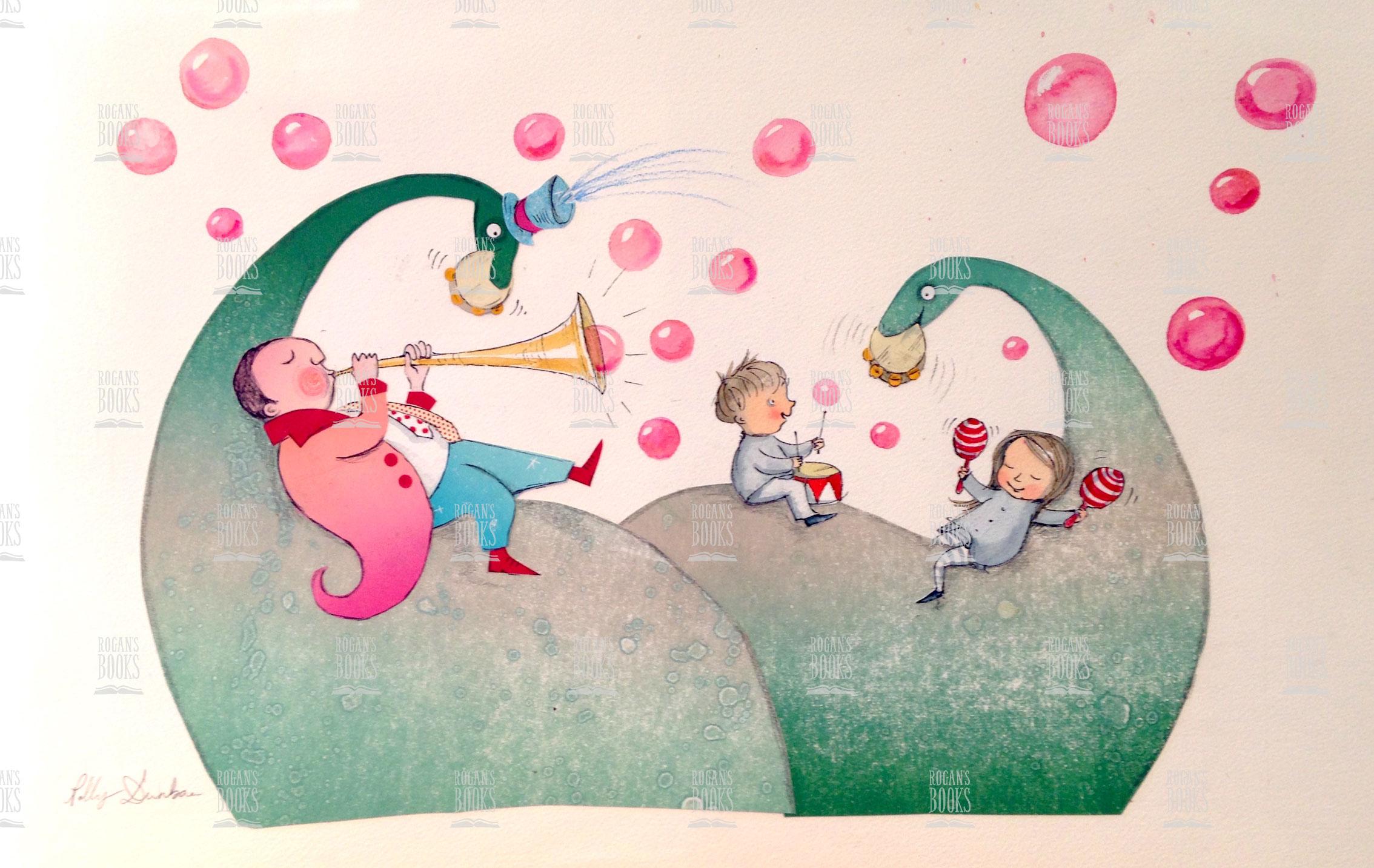 Polly Dunbar - And the dinosaurs join in the din - Children's Book ...