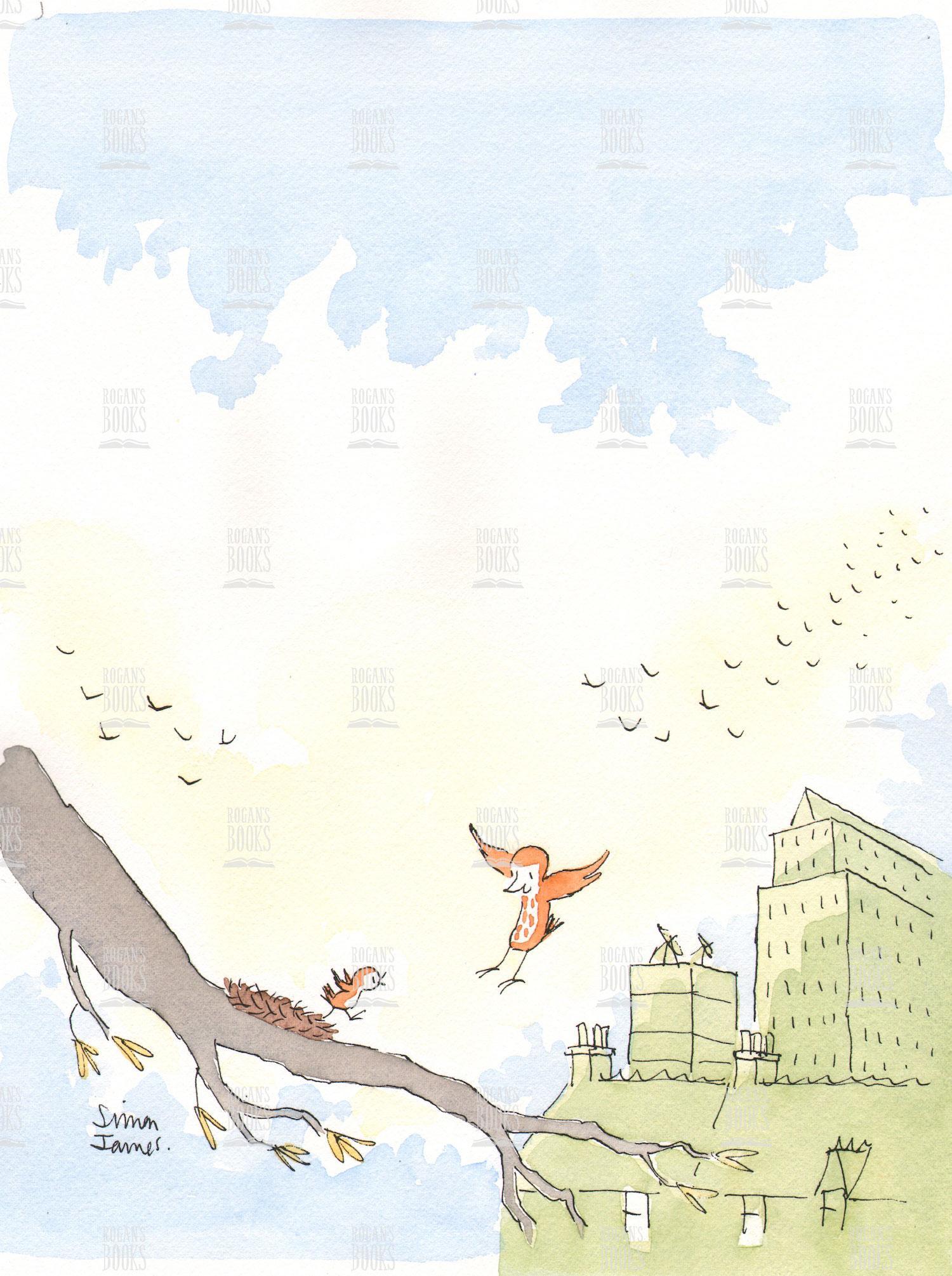 Simon James - Front cover artwork (1) - George Flies South - Children's ...