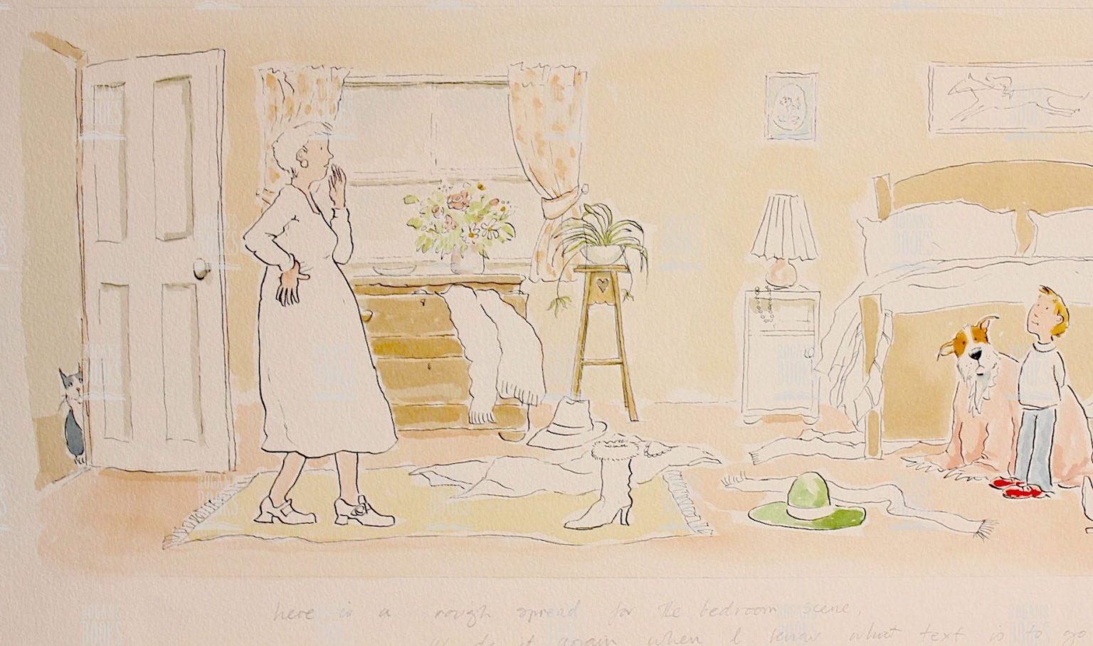 Anita Jeram - Preliminary artwork for "Oh, what a mess!" - Children's ...