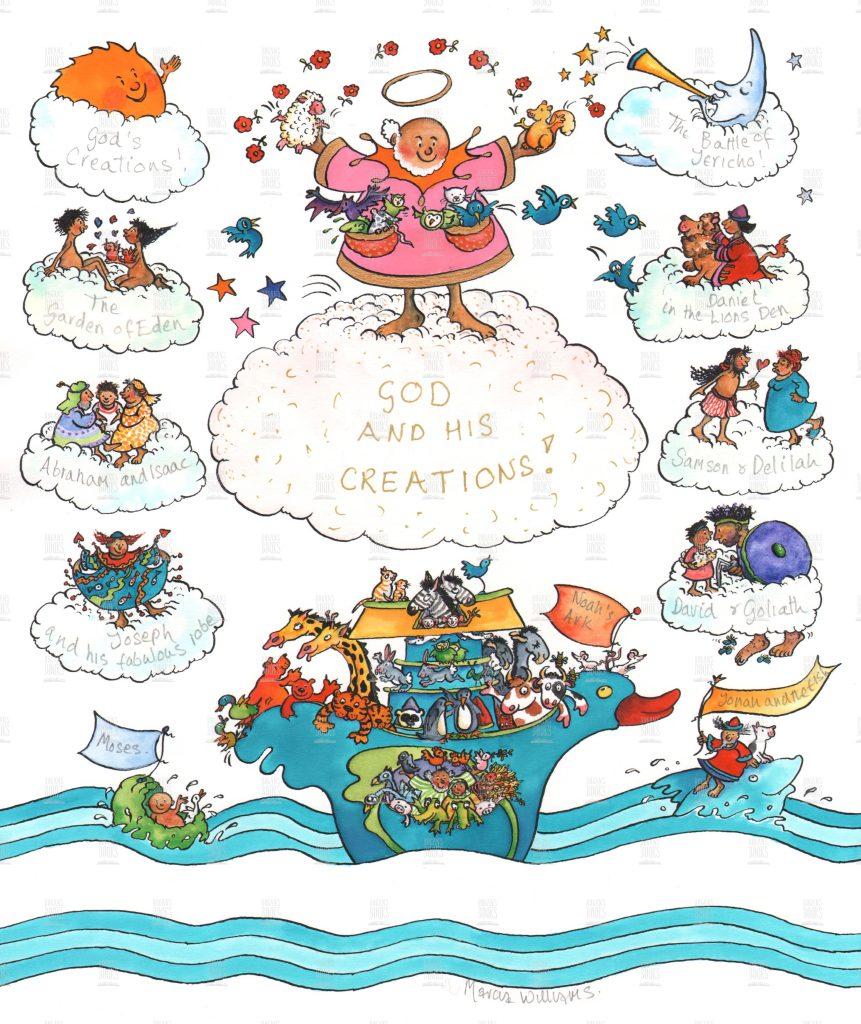 Marcia Williams - Book cover (God and His Creations) - Children's Book ...